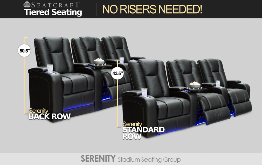 Seatcraft Tiered Home Theater Seating Without Risers | 4seating